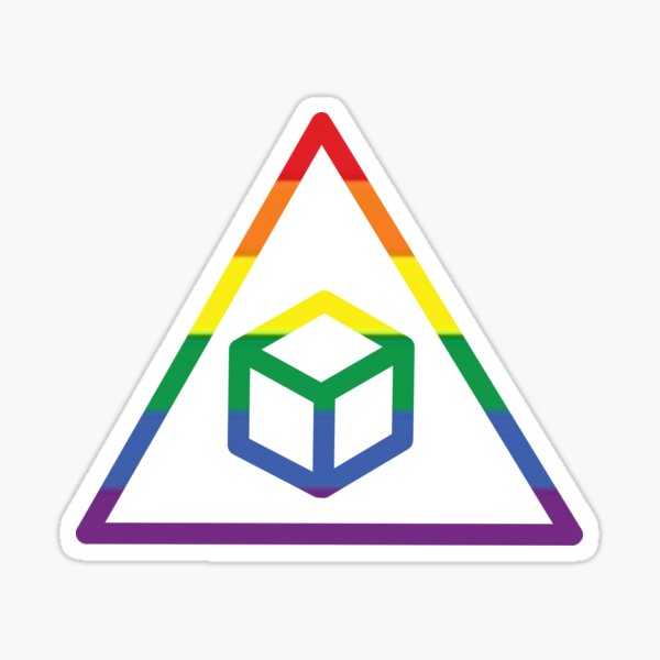 "Delta Cubes Pride" Sticker by ilexmilhouse | Redbubble