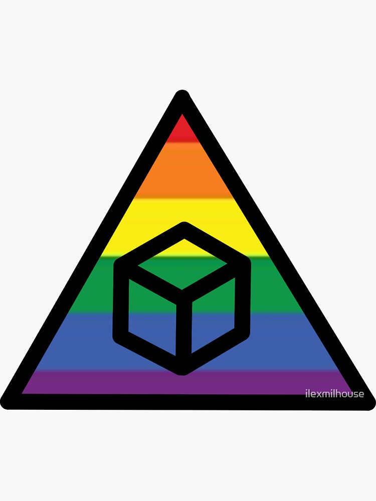 "Delta Cubes Pride 2" Sticker for Sale by ilexmilhouse | Redbubble