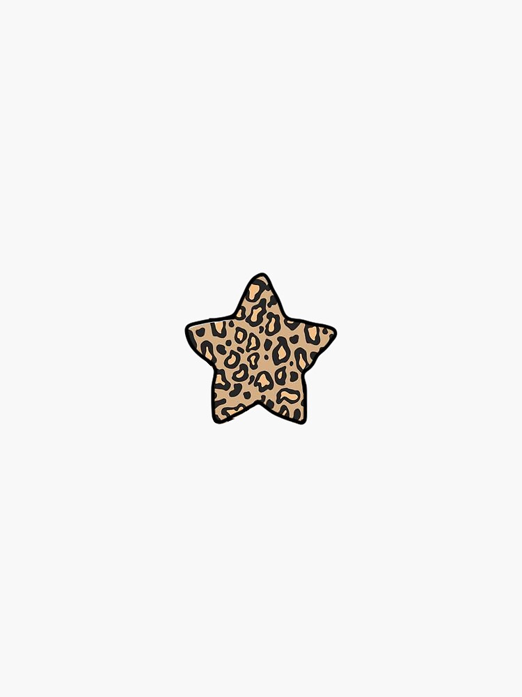 "Cute leopard star sticker " Sticker for Sale by FeliciaStokkum | Redbubble