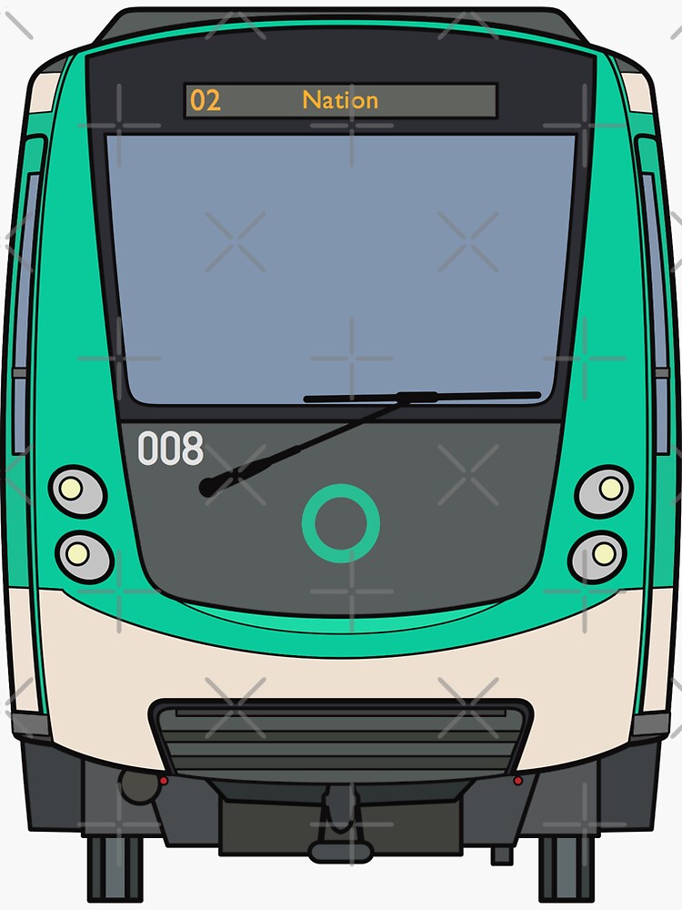 "Paris Metro Train" Sticker for Sale by careful-design | Redbubble