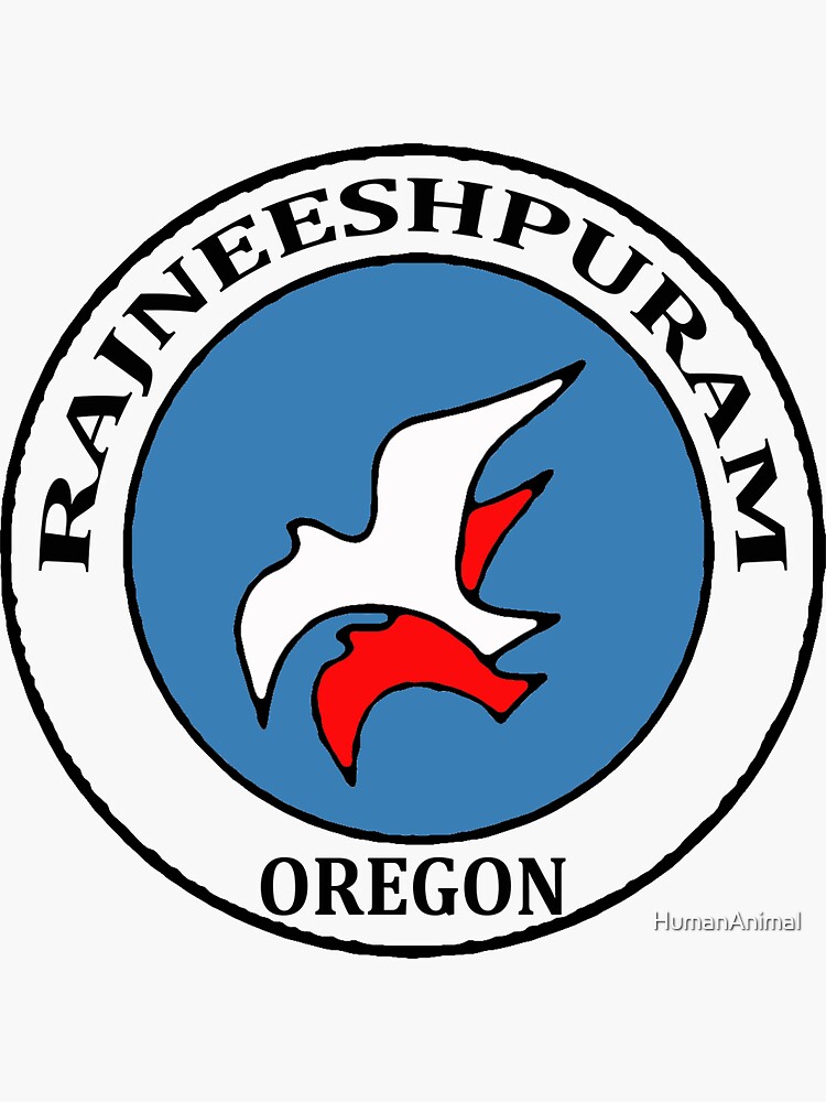 "Rajneeshpuram" Sticker for Sale by HumanAnimal | Redbubble