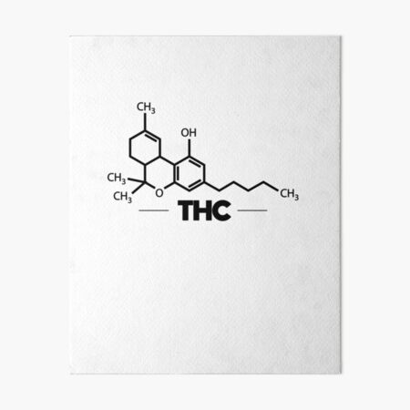 "THC Molecule Cannabinoid Cool Cannabis Marijuana Atom Design" Art ...