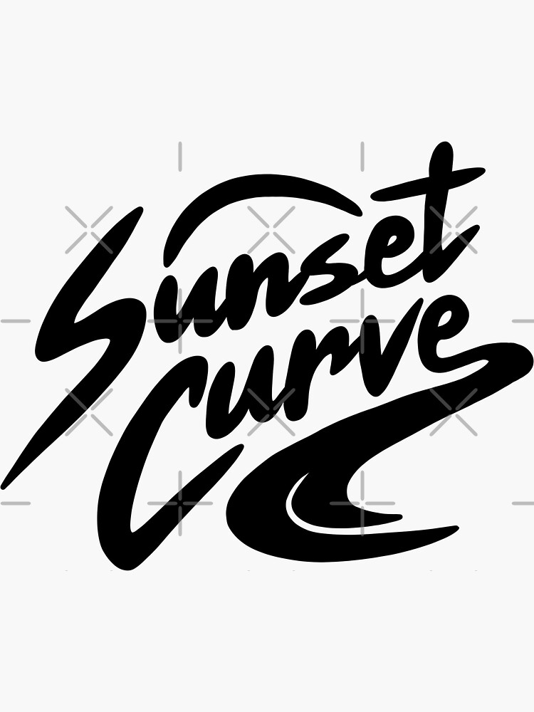 "Sunset curve logo" Sticker for Sale by SkaiMerch | Redbubble