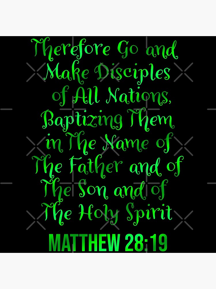 Póster «Versículo de la Biblia | Por tanto, vayan y hagan discípulos de ...