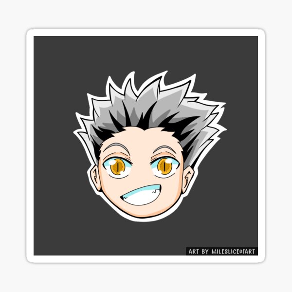 "Bokuto Koutarou Haikyu Sticker and Pin Button" Sticker by ...