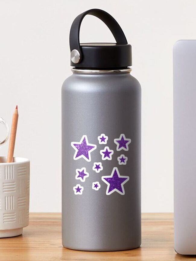 "Purple Faux Glitter Stars" Sticker for Sale by Felicity-K | Redbubble