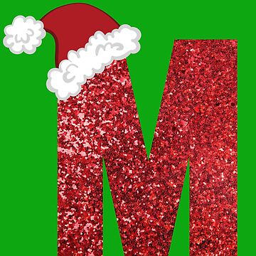 "Sparkly Christmas Letter M" Poster for Sale by LiveAndGlow | Redbubble