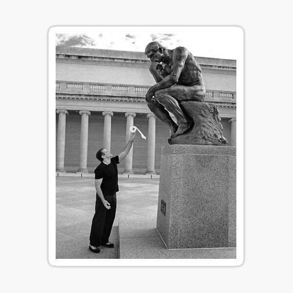 "Robin Williams Giving 'The Thinker'" Sticker for Sale by nawhite57 ...