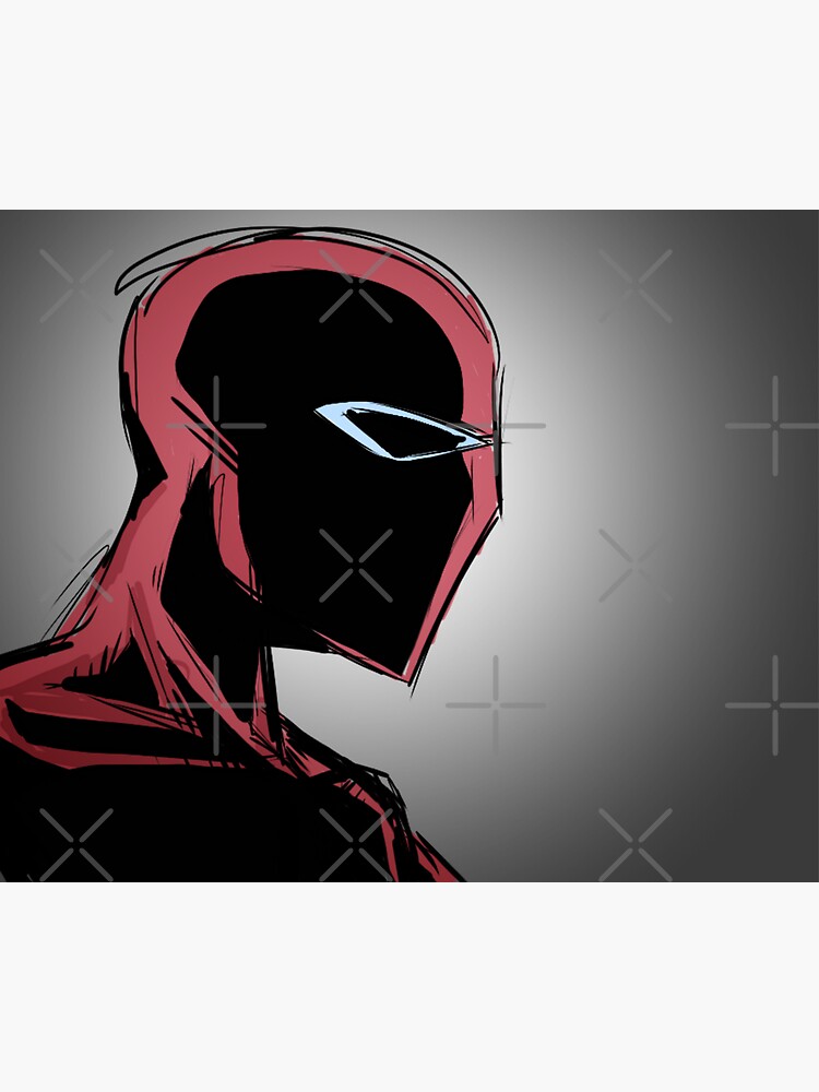 "Red Hero/Villain Character" Sticker for Sale by Crinja | Redbubble