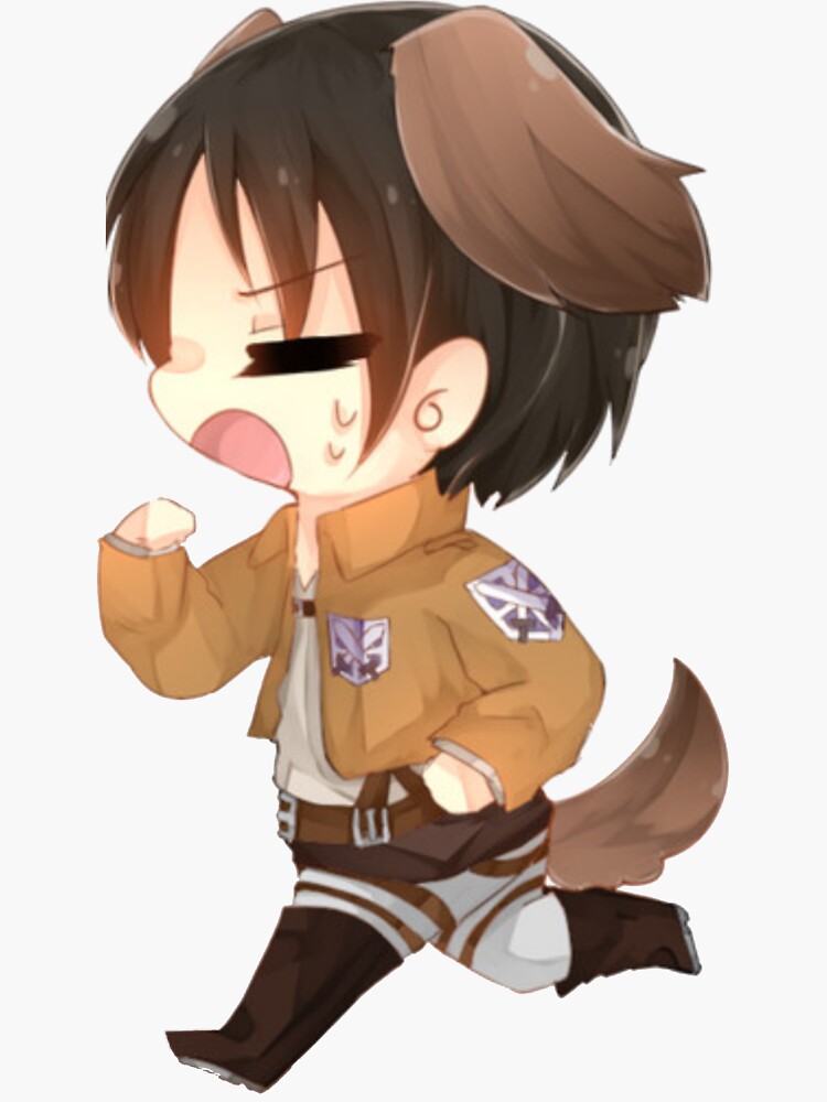 "Chibi Eren - Attack on Titan AOT" Sticker for Sale by eidlike | Redbubble