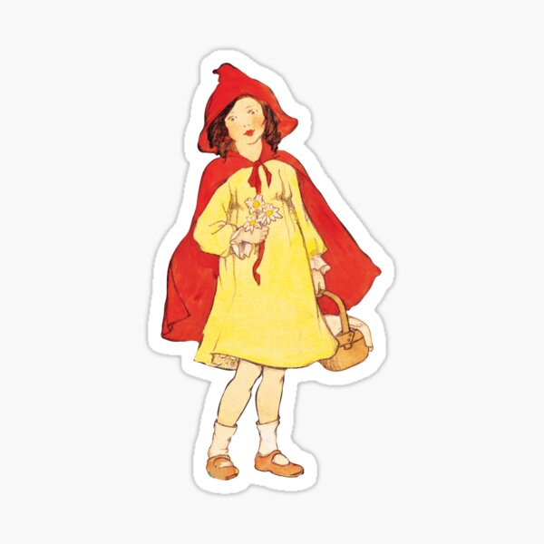 "Little Red Riding Hood" Sticker for Sale by RetroGold | Redbubble