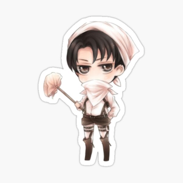 "Chibi Cleaning levi - Attack on Titan AOT" Sticker for Sale by eidlike ...