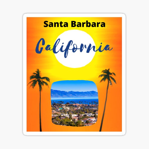 "Santa Barbara " Sticker for Sale by MuscleCarTs | Redbubble
