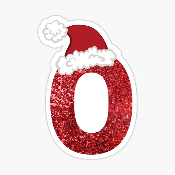 "Sparkly Christmas Letter O" Sticker for Sale by LiveAndGlow | Redbubble
