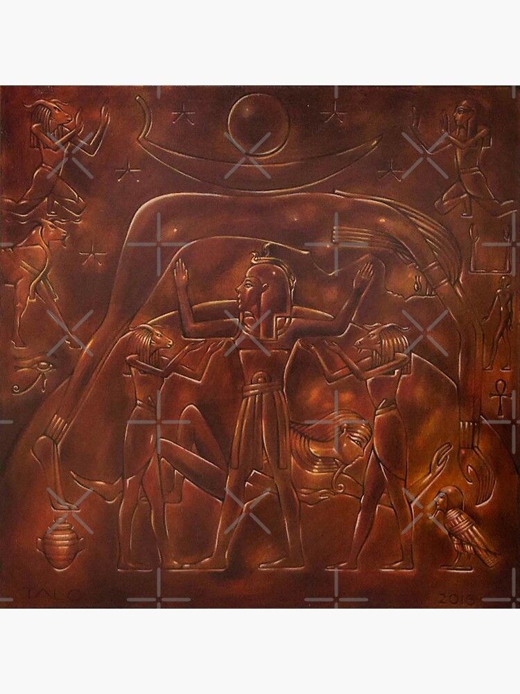 ""Shu with Geb and Nut"" Sticker for Sale by RobTalo | Redbubble