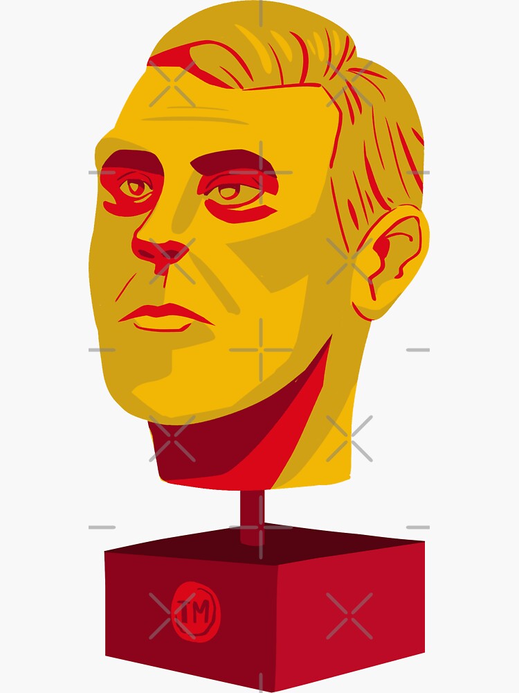 "The Taskmaster's Shiny Golden Head" Sticker for Sale by Sanpape ...