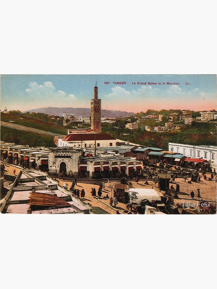 Poster « Tanger ou Tanger Maroc Carte Postale Ancienne Grand Socco et ...