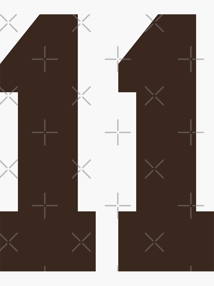 "11 Number Cleveland Sports Eleven Brown Jersey" Sticker for Sale by ...