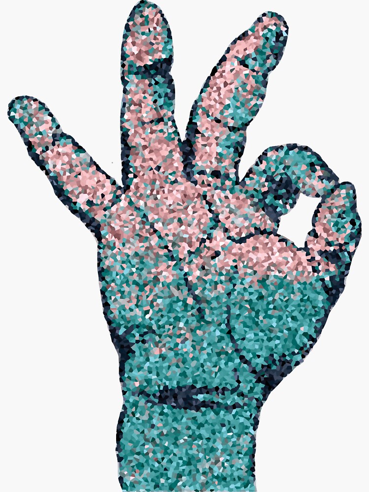 "Crystal hand art" Sticker for Sale by Nakugyati | Redbubble