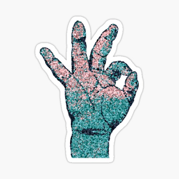 "Crystal hand art" Sticker for Sale by Nakugyati | Redbubble