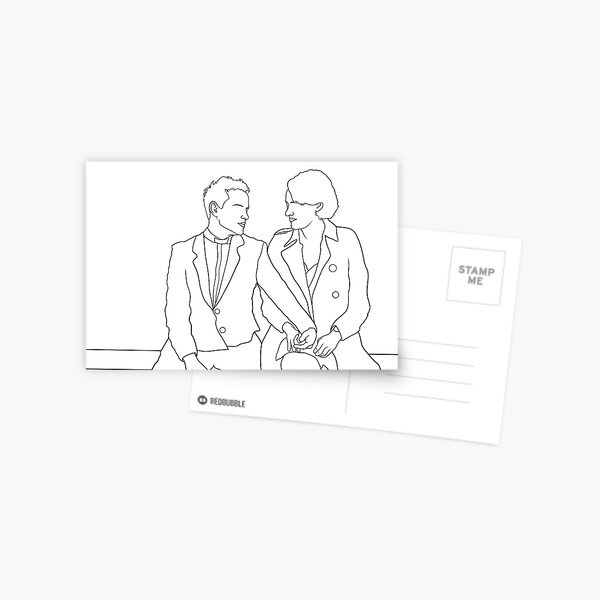 "Fleabag and the Hot Priest Line Drawing - Bus Stop Scene - It Will ...