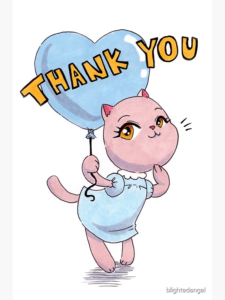 "Thank You Kitty" Sticker by blightedangel | Redbubble