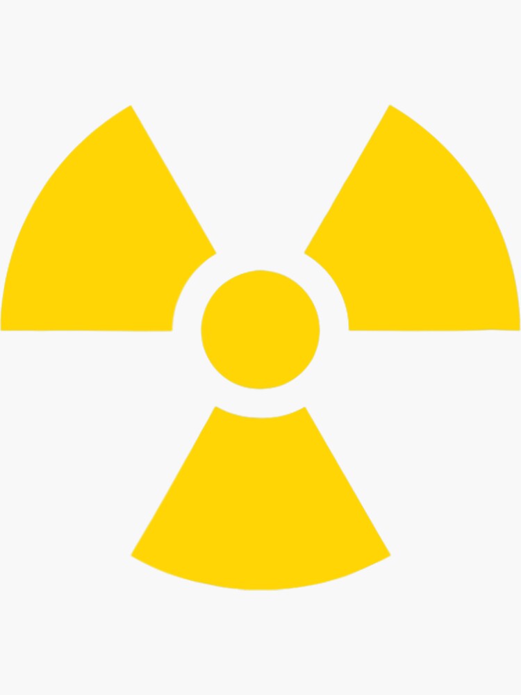 Pegatina «Novedad Símbolo Radiactivo» de rebeccapicker | Redbubble