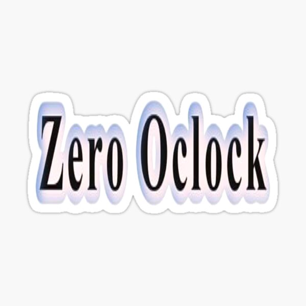 "Zero Oclock" Sticker by NancyArtDesigns | Redbubble