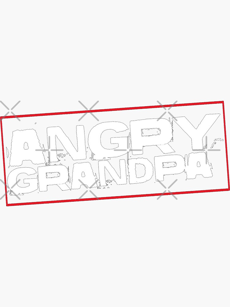 "Angry Grandpa Logo" Sticker for Sale by stickertopic | Redbubble