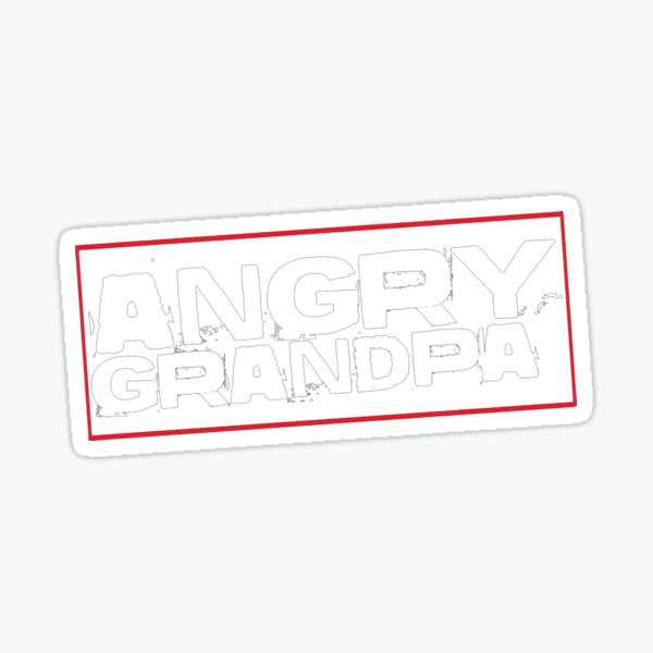 "Angry Grandpa Logo" Sticker for Sale by stickertopic | Redbubble