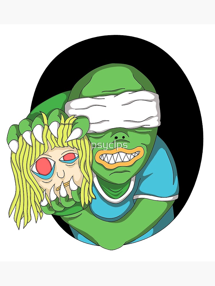 "monster blind and head" Framed Art Print for Sale by psyclps | Redbubble