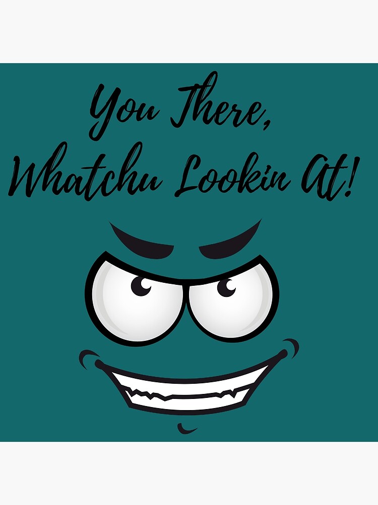 "MEAN LOOKING FACE" Poster by LANZOMEDIA | Redbubble