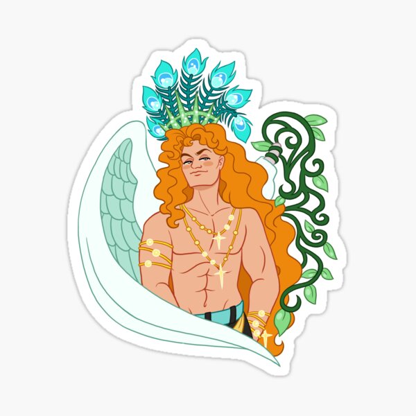 "The Peacock Prince - A handsome angel" Sticker for Sale by PaolaTosca ...