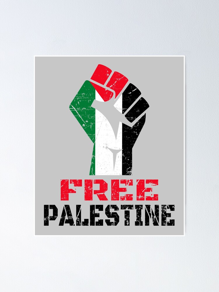 "FREE PALESTINE SUPPORT PALESTINIAN" Poster for Sale by MagicBoutique ...