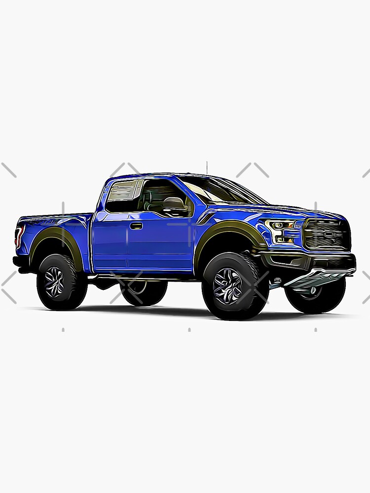 "F150 Raptor Cartoon" Sticker by Auto-Prints | Redbubble