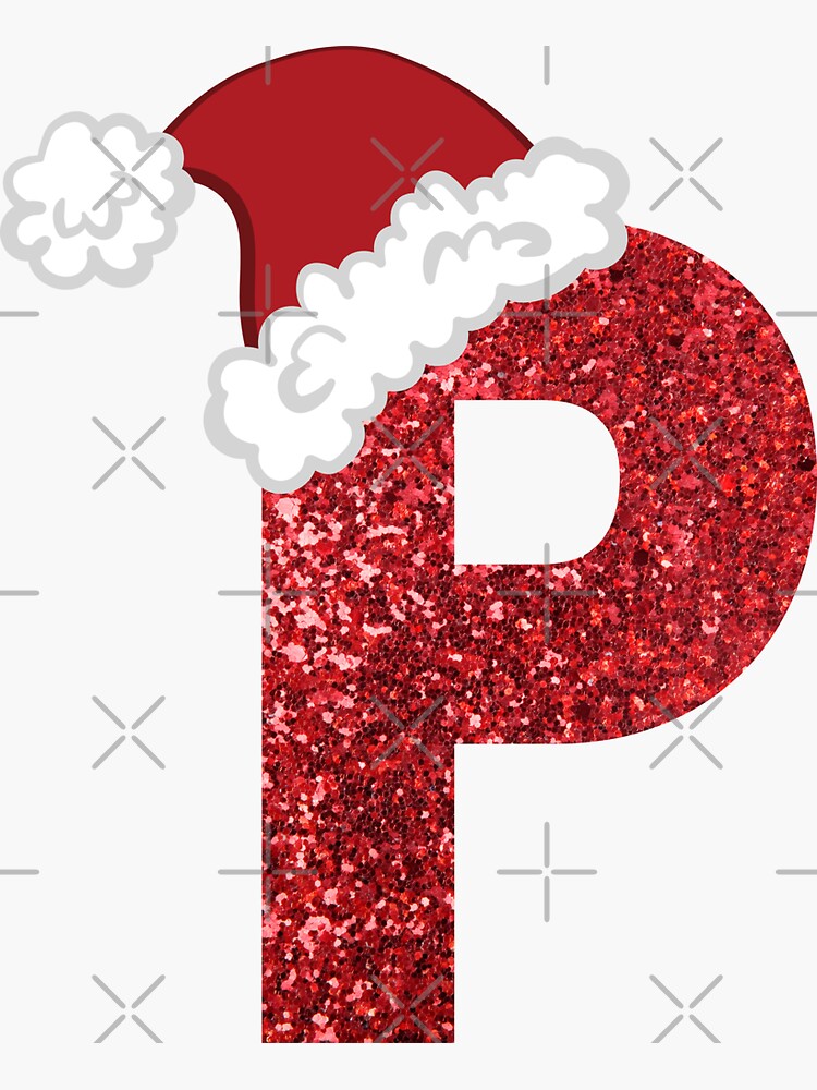 "Sparkly Christmas Letter P" Sticker for Sale by LiveAndGlow | Redbubble