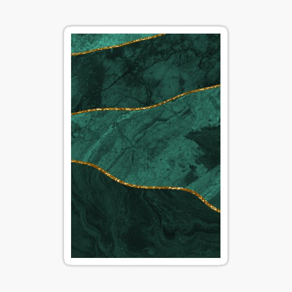 "Organic Marbled Pattern Emerald Green" Sticker for Sale by ZedEx ...