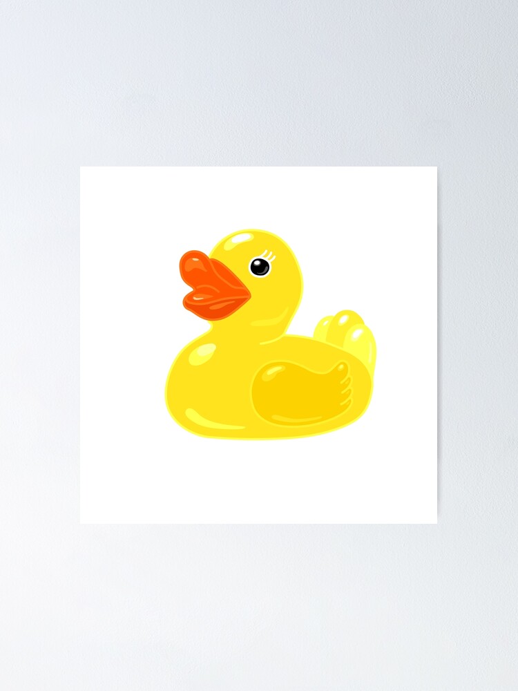 "Classic yellow rubber duck with red beak." Poster by zuperelectracat ...
