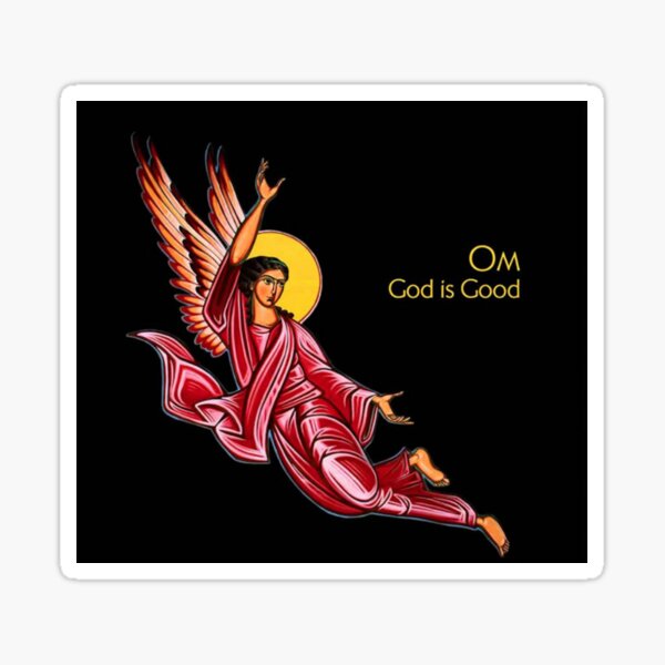 "OM God is Good Album Cover " Sticker for Sale by rdzhulev | Redbubble
