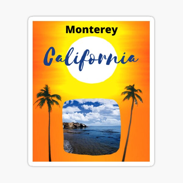 "Monterey California " Sticker by MuscleCarTs | Redbubble
