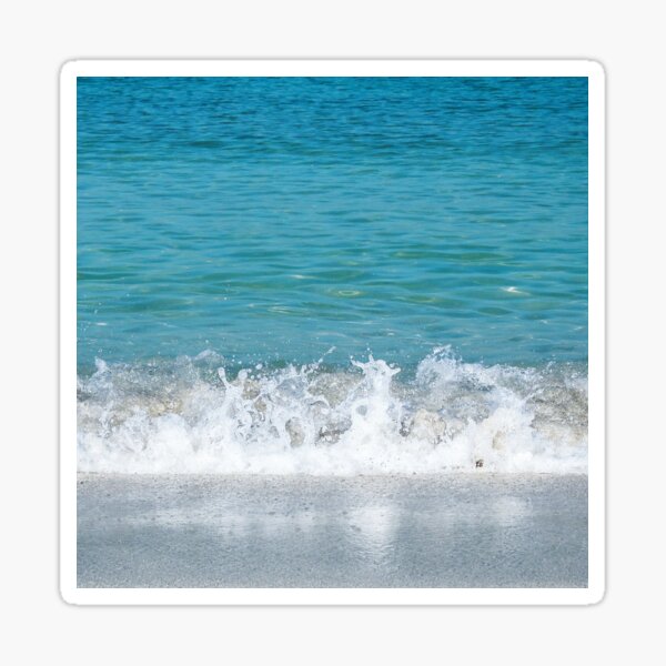 "Beach Photo foam and wave blue water " Sticker for Sale by shilaa ...
