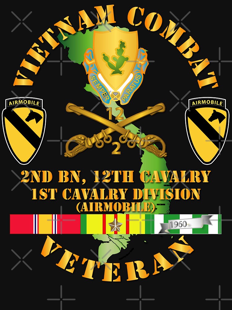 "Army - Vietnam Combat Cavalry Veteran w 2nd Bn 12th Cav DUI - 1st Cav ...