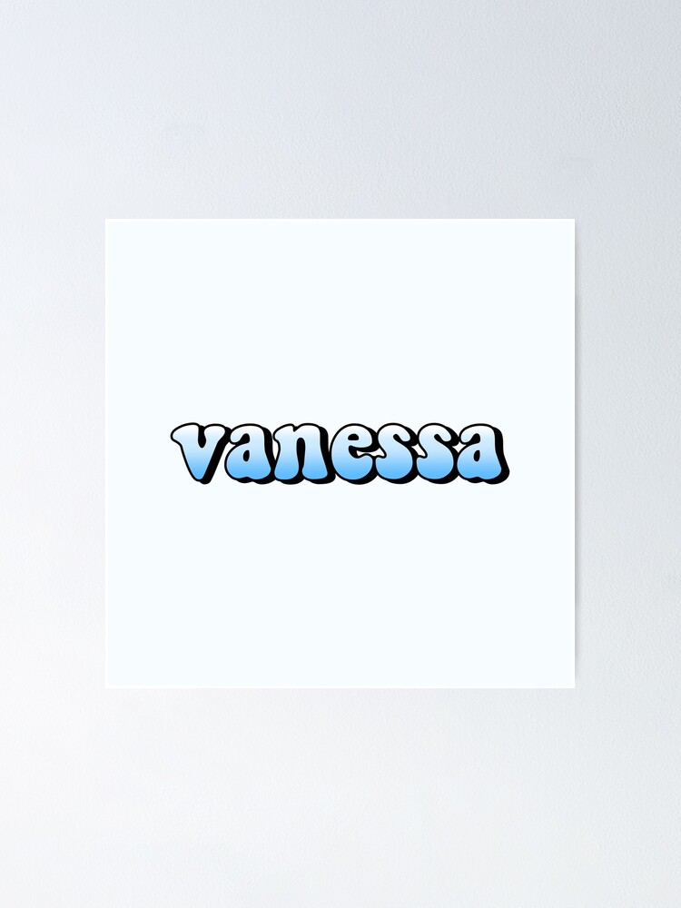 "aesthetic pastel blue gradient vanessa name" Poster by STAR10008 ...