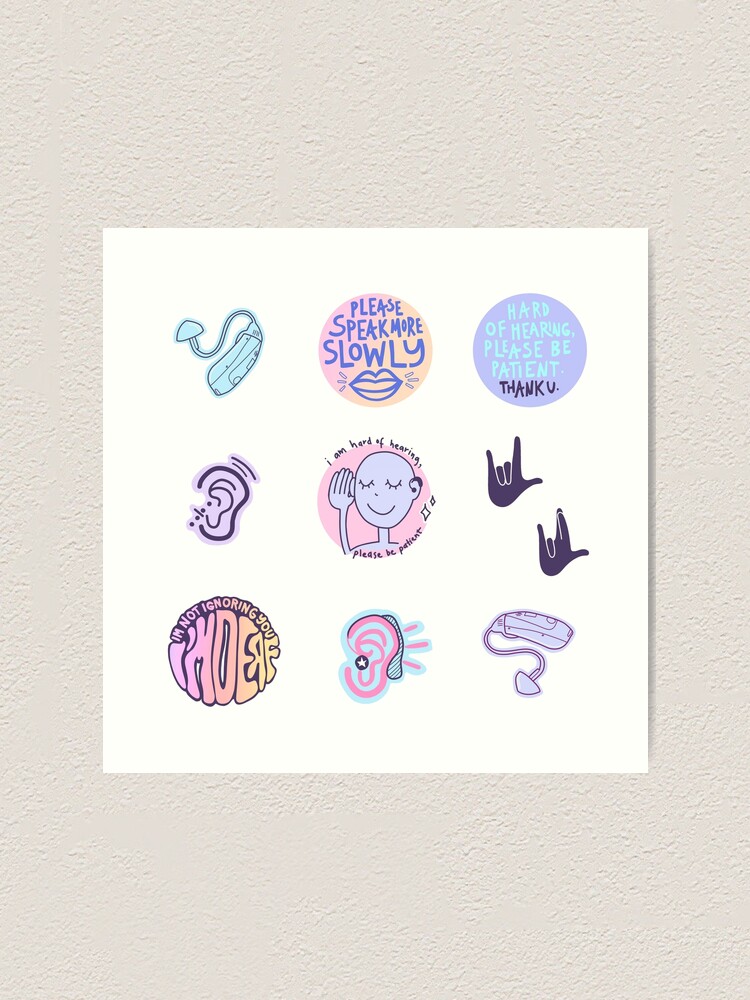"Hearing Impaired, Hard Of Hearing, Deaf Culture Pastel Sticker Pack ...