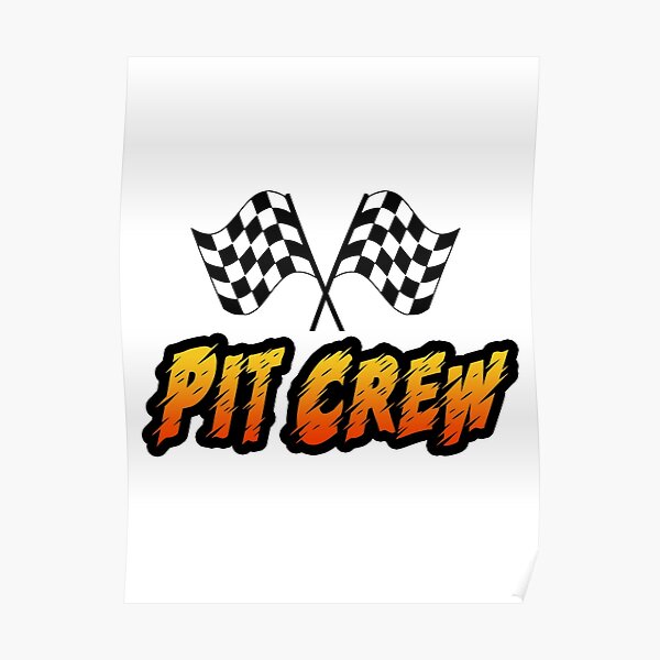 Póster «Camiseta Pit Crew Racing, camiseta Race Car Party, Funny Pit ...