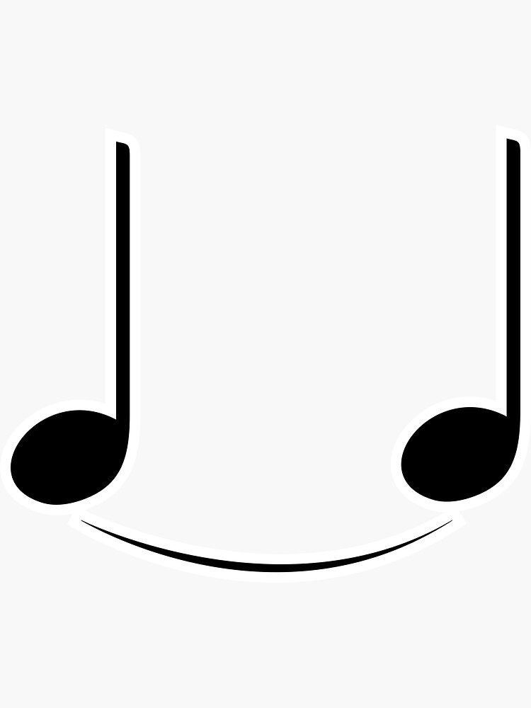 "Smile music notes" Sticker by Aaronvalentinus | Redbubble