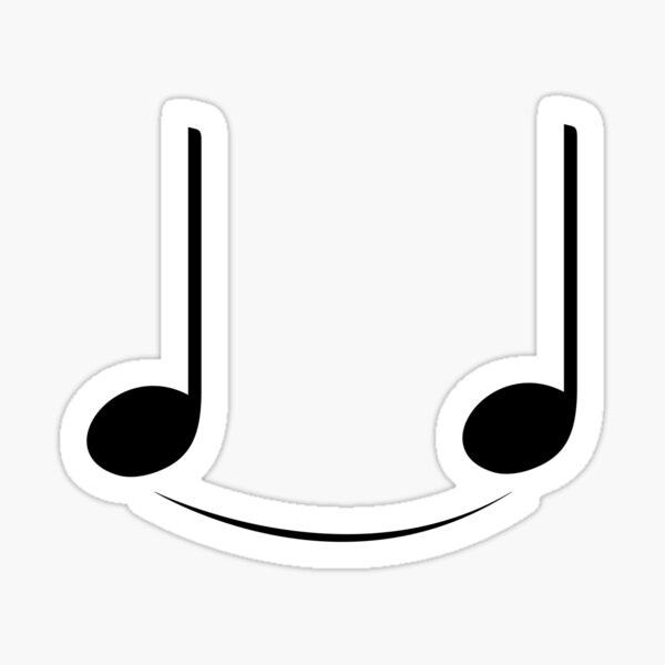 "Smile music notes" Sticker by Aaronvalentinus | Redbubble