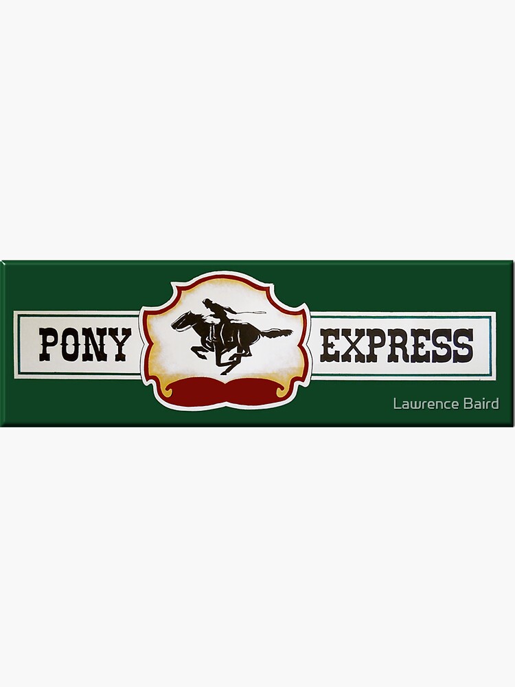 "Pony Express" Sticker for Sale by lawrencebaird | Redbubble