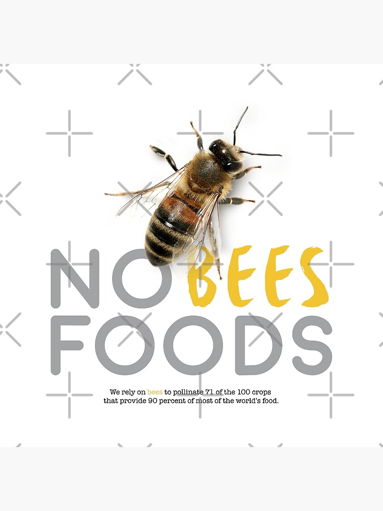 "No Bees No Foods" Poster by mystical-forest | Redbubble