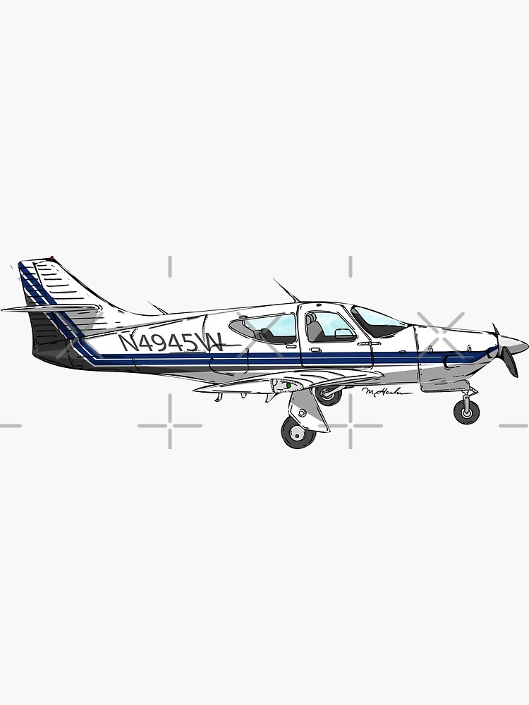"Rockwell Commander N4945W" Sticker for Sale by Statepallets | Redbubble